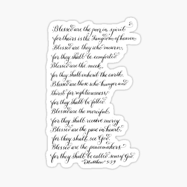 "The Beatitudes" Sticker for Sale by melgoza | Redbubble