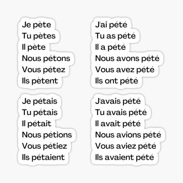 "Verb" Sticker for Sale by joie-et-bonheur | Redbubble