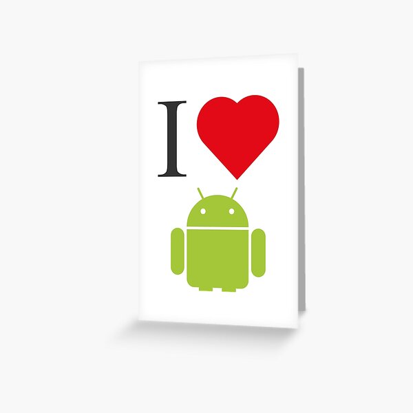 "I love Android (Logo)" Greeting Card for Sale by MandalaPics | Redbubble