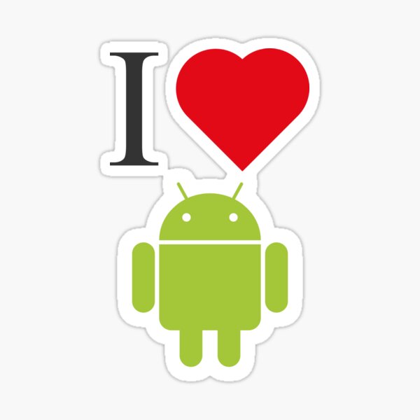 "I love Android (Logo)" Sticker for Sale by MandalaPics | Redbubble