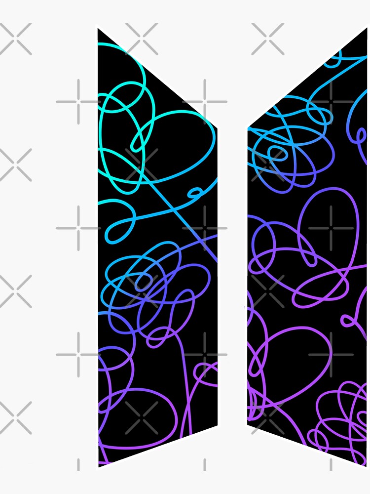 "BTS LOGO Love Yourself Hearts and Flowers