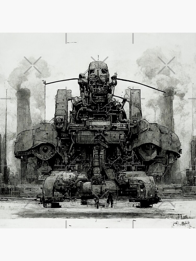 "Drilling Huge Machine of the Great World War with Steam Engines at the ...