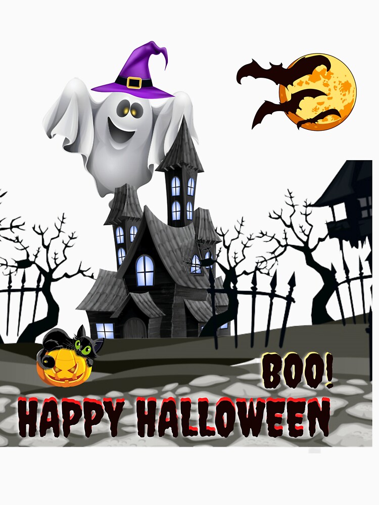 "Halloween Clipart, Haunted House Clipart" T-shirt for Sale by KAONZA ...