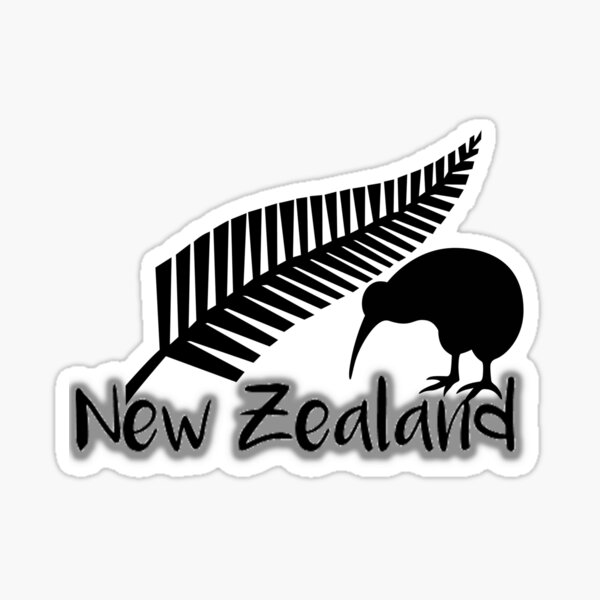 "New Zealand kiwi bird and silver fern " Sticker for Sale by anolee ...