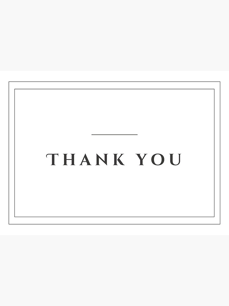 "Simple Thank You Greeting Card" Sticker for Sale by sgrello8801 ...