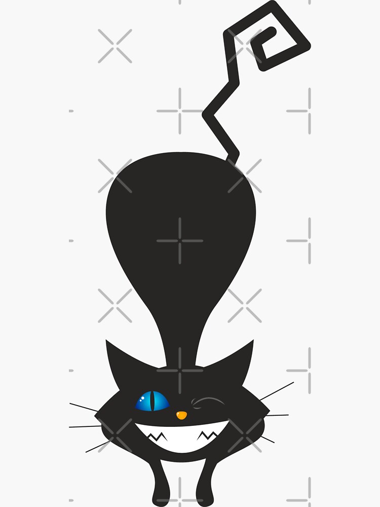 "Gato Piscando Olho Azul" Sticker for Sale by Meditanacor | Redbubble