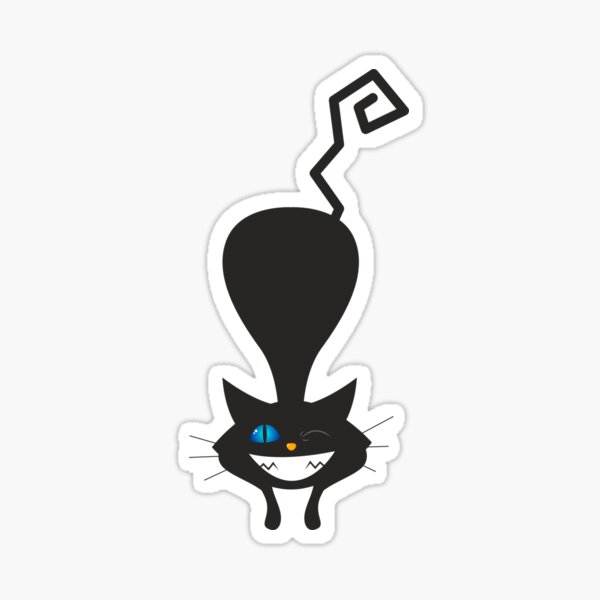 "Gato Piscando Olho Azul" Sticker for Sale by Meditanacor | Redbubble