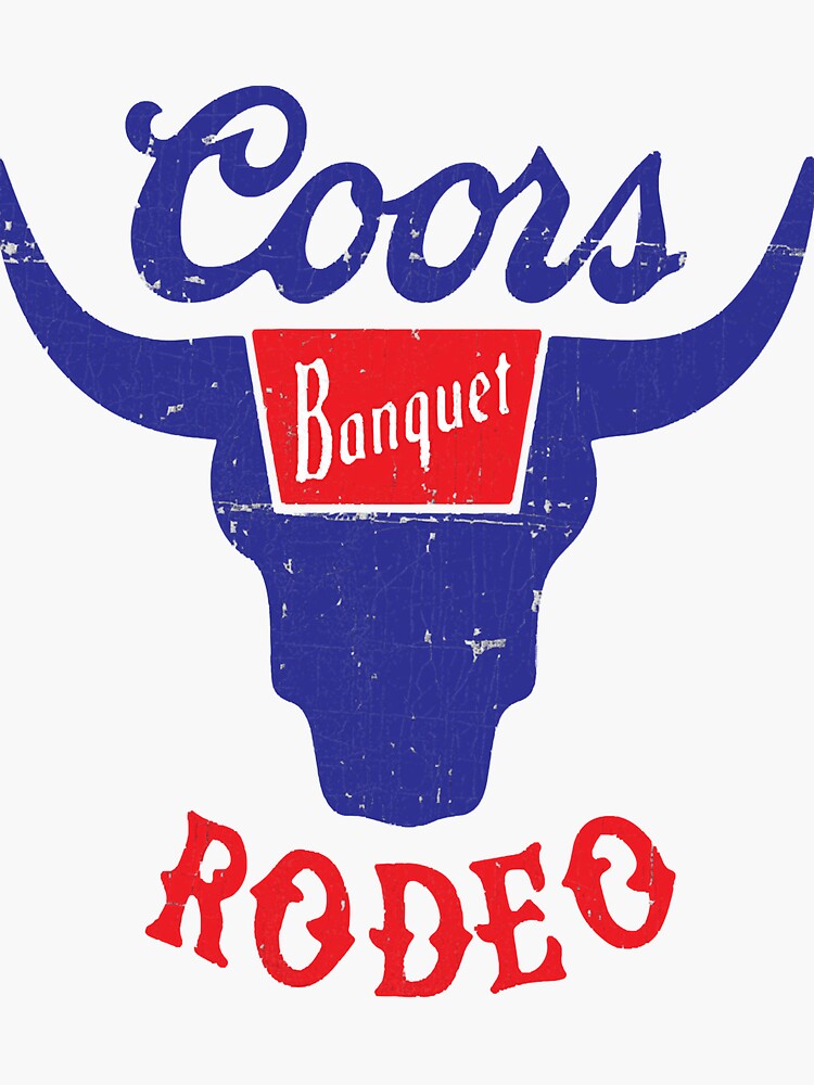"Coors Banquet Rodeo Logo Distressed" Sticker for Sale by ocampoajke ...