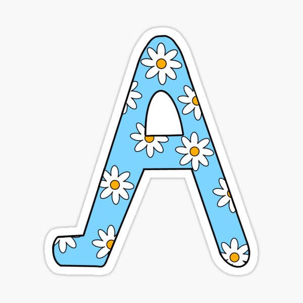 "Daisy Letter A" Sticker for Sale by DaisyPDesigns | Redbubble