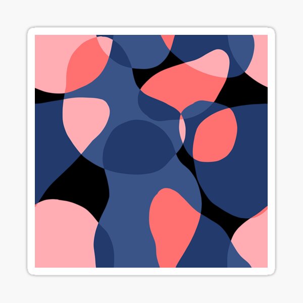"pink blue and black spots" Sticker for Sale by Teganwatermelon | Redbubble