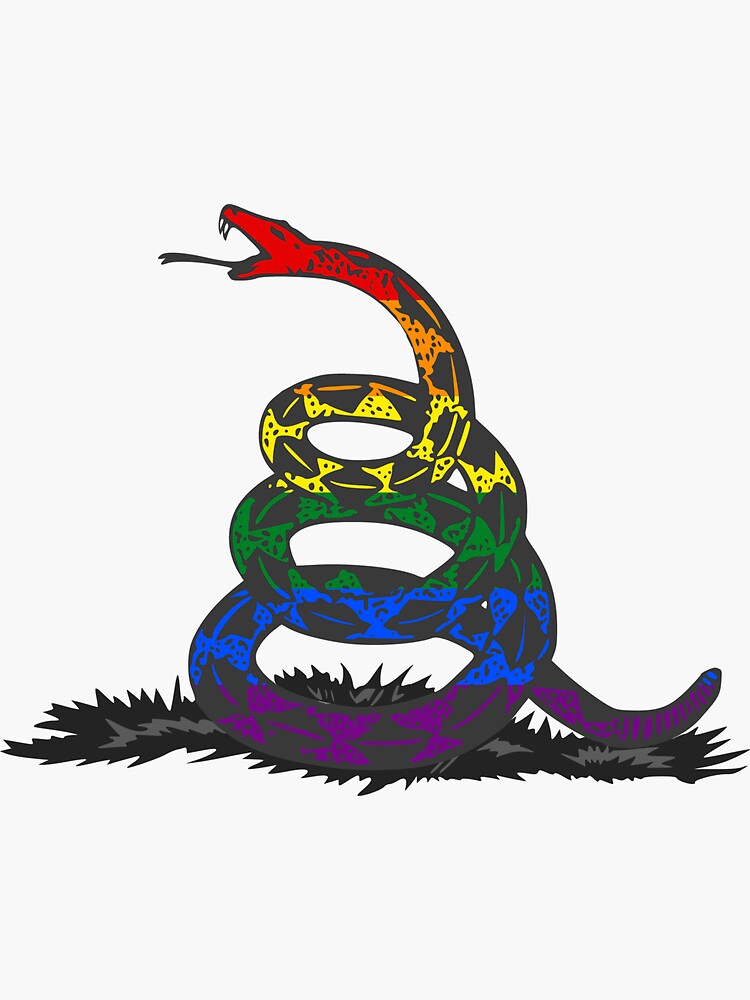 "Don't Tread On Me - Gadsden Flag Snake - Pride" Sticker for Sale by ...