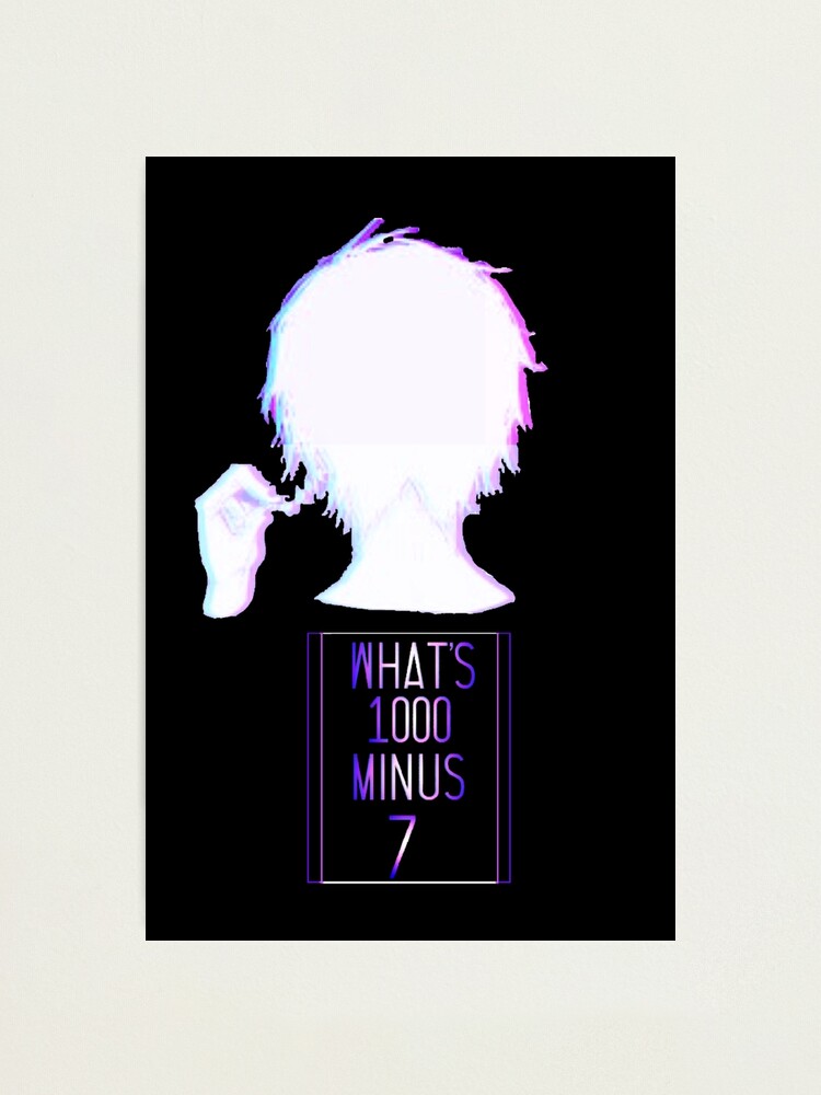 "What's 1000 Minus 7" Photographic Print by adderleyworks | Redbubble