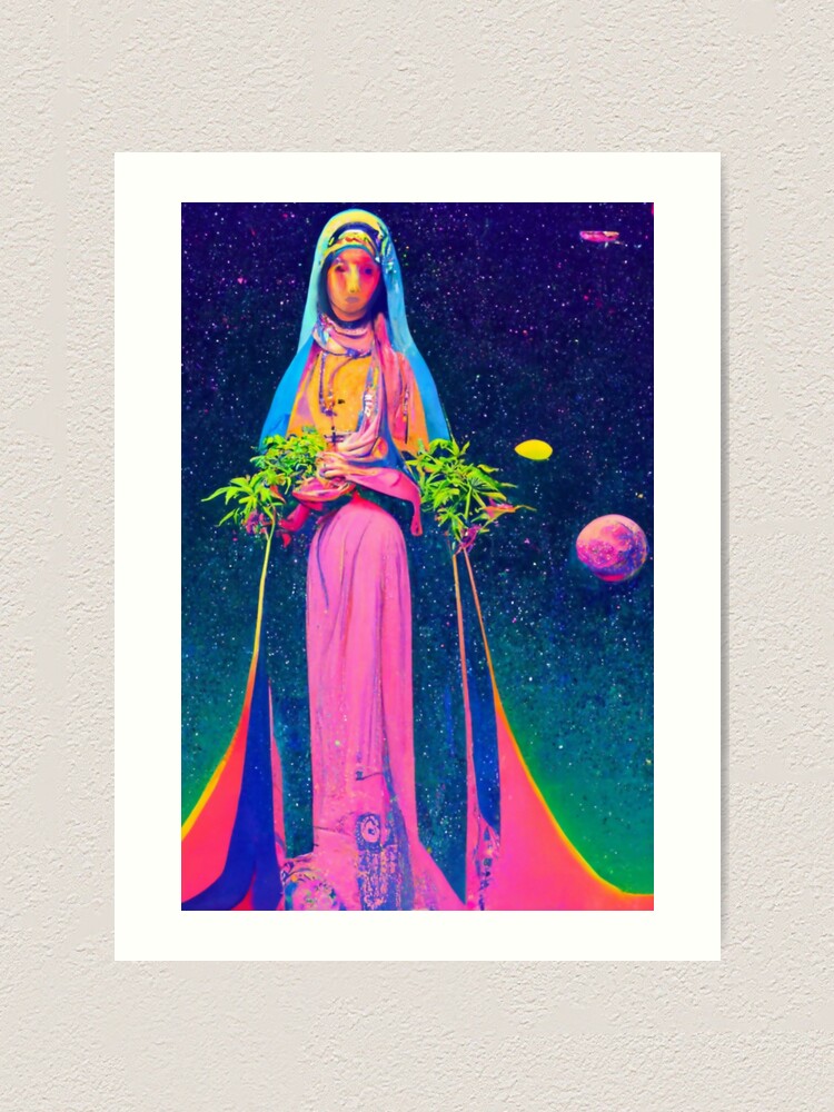 "Our Lady of the Galaxy - Cosmic Burning Bush 03 - Stoner Virgin Mary ...