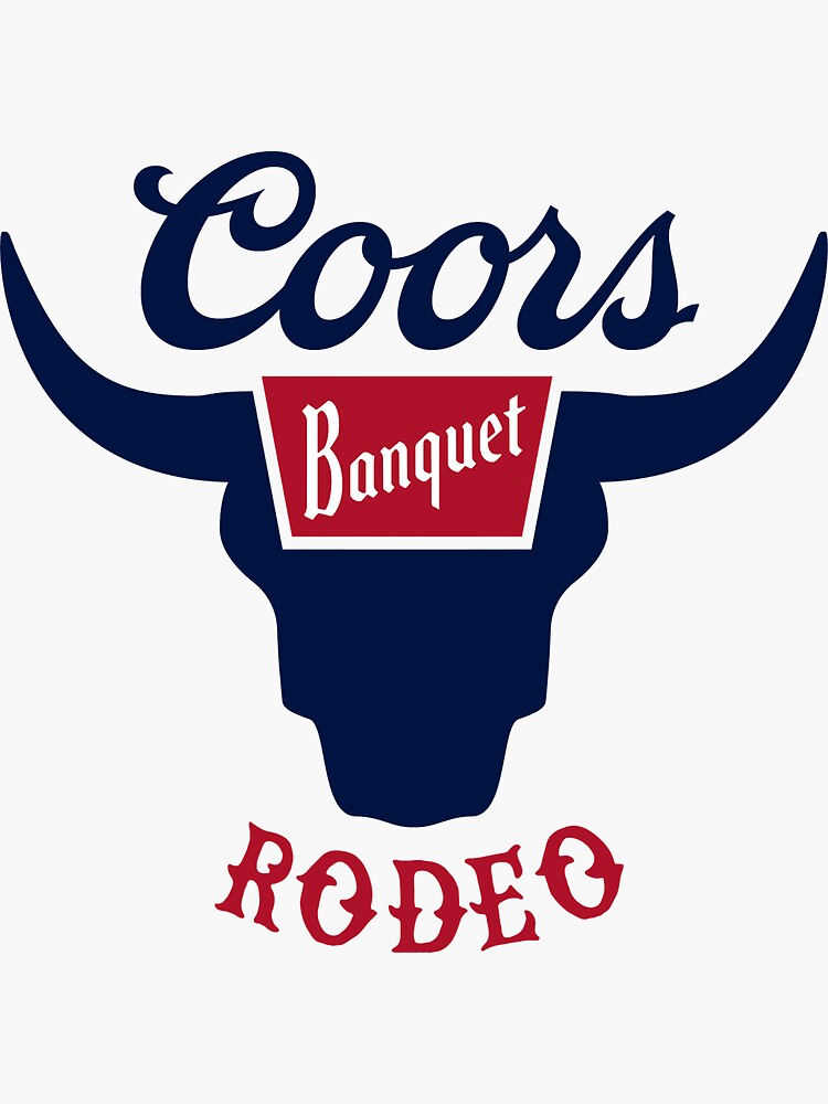 "Coors Banquet Rodeo Logo Distressed" Sticker for Sale by monicalfmahan ...