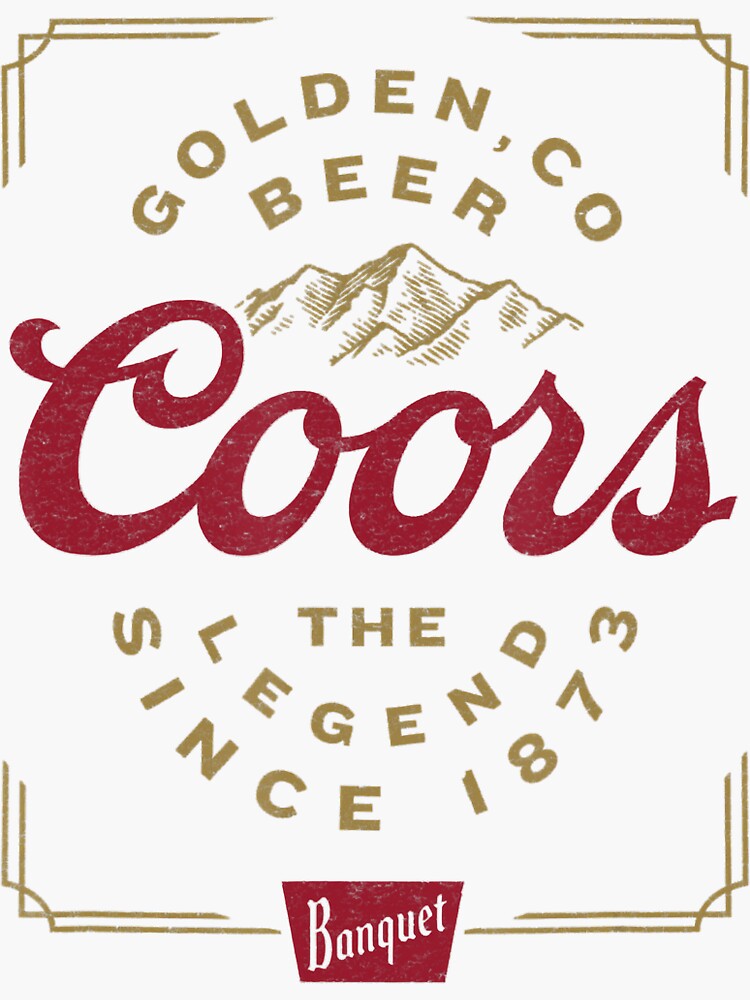 "Coors Banquet Rodeo Logo Distressed" Sticker for Sale by monicalfmahan ...
