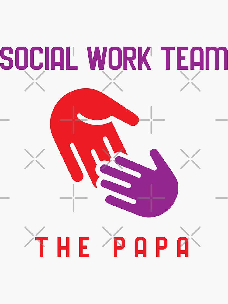 "Social Work Team The Papa" Sticker for Sale by SocialWorkGift | Redbubble