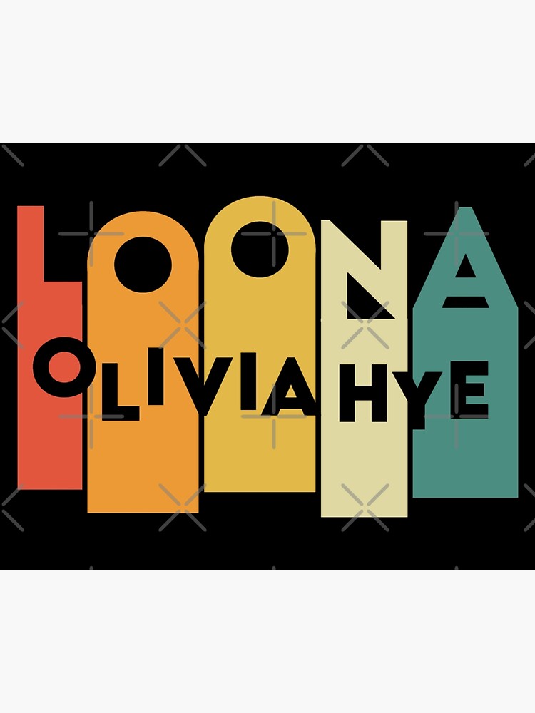 "LOONA Olivia Hye Retro Typography " Poster for Sale by AliffStudio ...