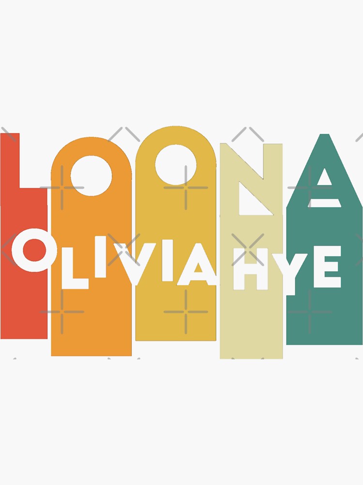"LOONA Olivia Hye Retro Typography " Sticker for Sale by AliffStudio ...