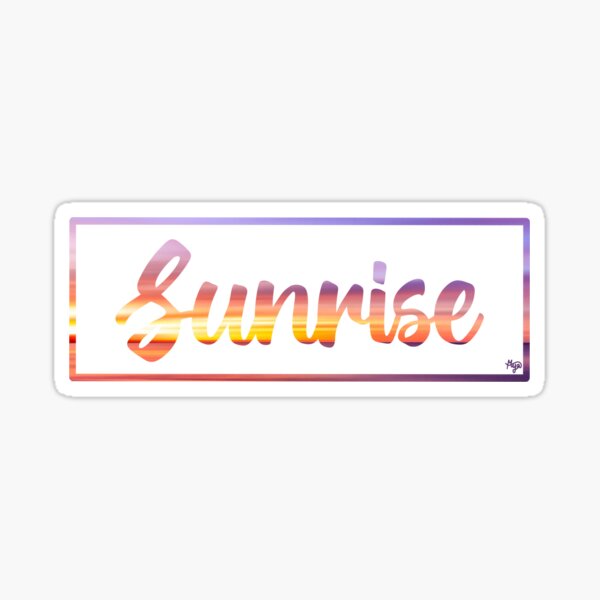 "Sunrise" Sticker for Sale by Art-By-Mya | Redbubble