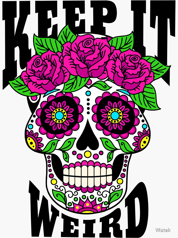 "Keep It Weird Morbid" Sticker for Sale by Watek | Redbubble