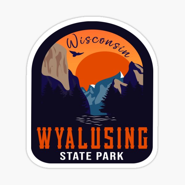 "Wyalusing state park Wisconsin - retro US state park" Sticker for Sale ...