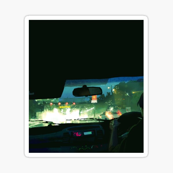 "Evening Drive" Sticker for Sale by spammypan | Redbubble