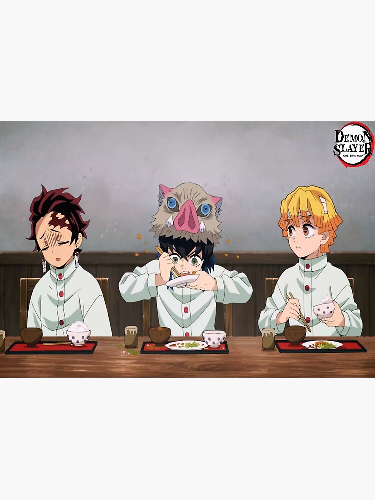 "Eating with friends // Demon Slayer" Poster for Sale by my-anime-story ...