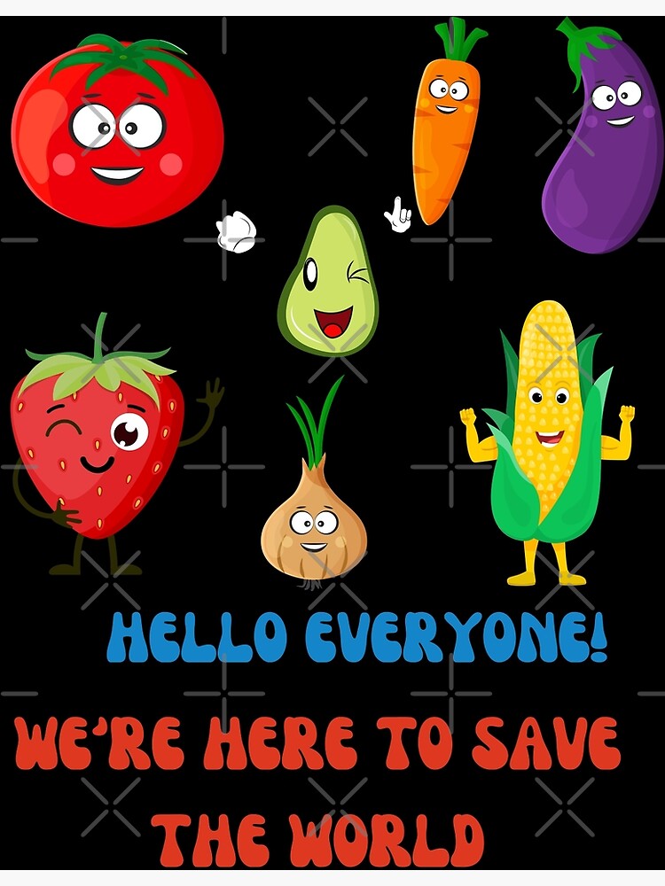 "Cartoon fruits and vegetables" Poster for Sale by fabrice1987 | Redbubble