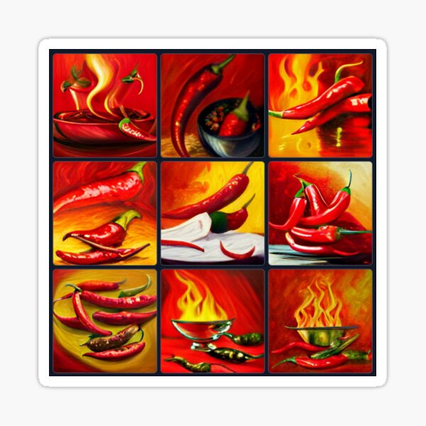 "Hot and Spicy Food Pack" Sticker for Sale by CinderPress | Redbubble