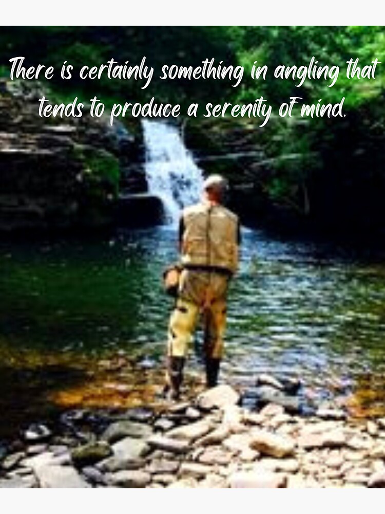 "Fly Fishing Inspirational Quote Trout Stream Waterfall" Sticker for ...