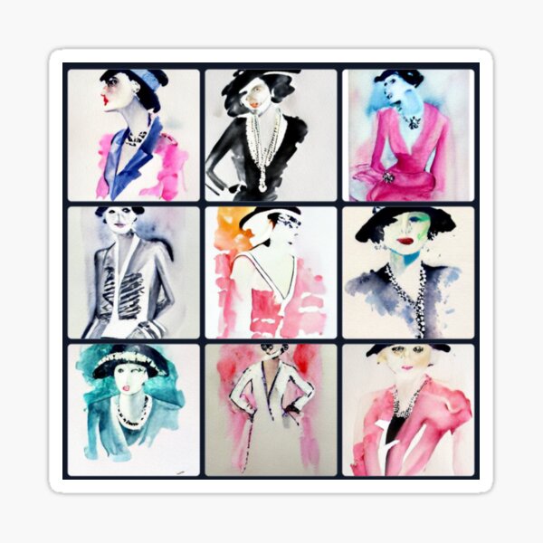 "Coco Chanel Inspiration Pack" Sticker for Sale by CinderPress | Redbubble