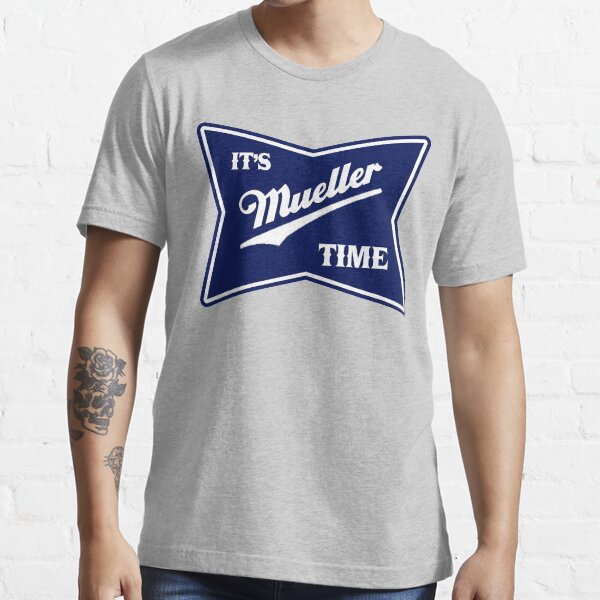 "Mueller Time BLUE" T-shirt for Sale by Thelittlelord | Redbubble ...