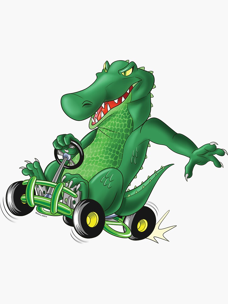 "Gator Go Kart (no background)" Sticker for Sale by Meethus | Redbubble