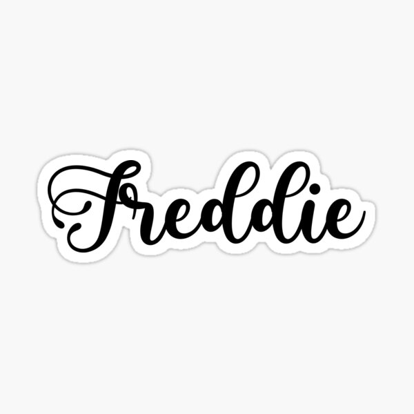 "Freddie Name - Handwritten Calligraphy" Sticker for Sale by ...