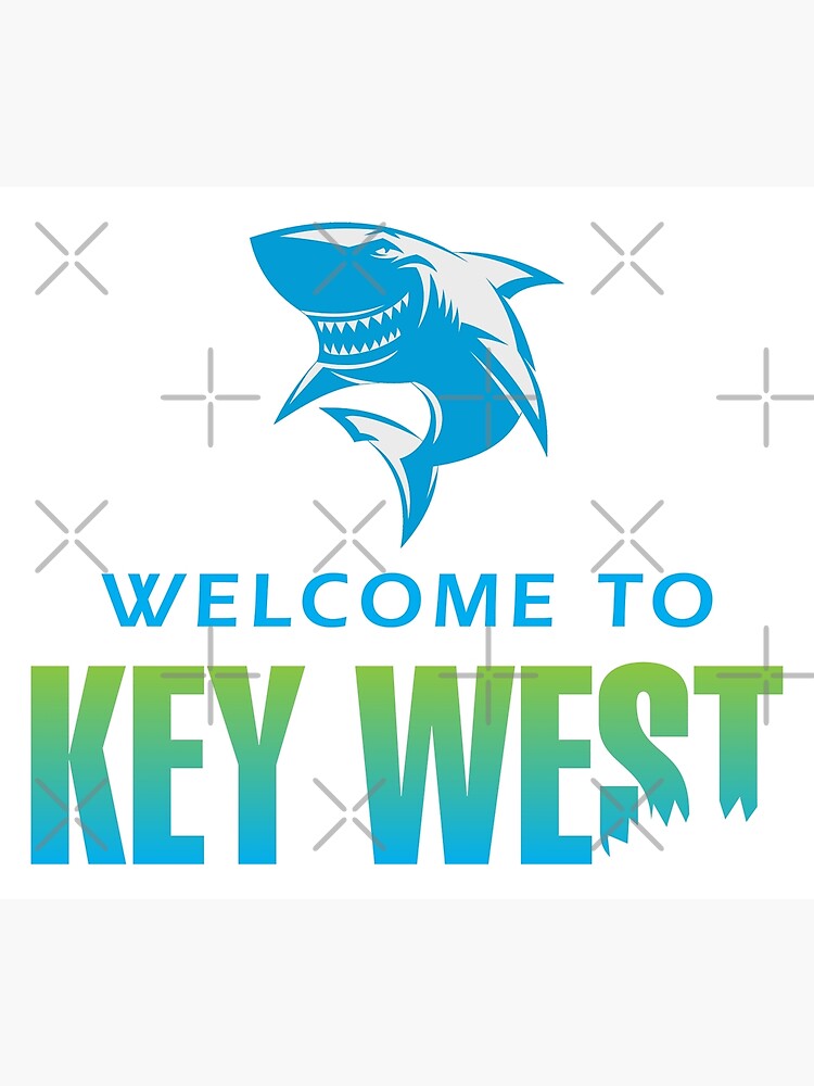 "Key West Florida Shark Bite Design" Poster for Sale by Futurebeachbum ...