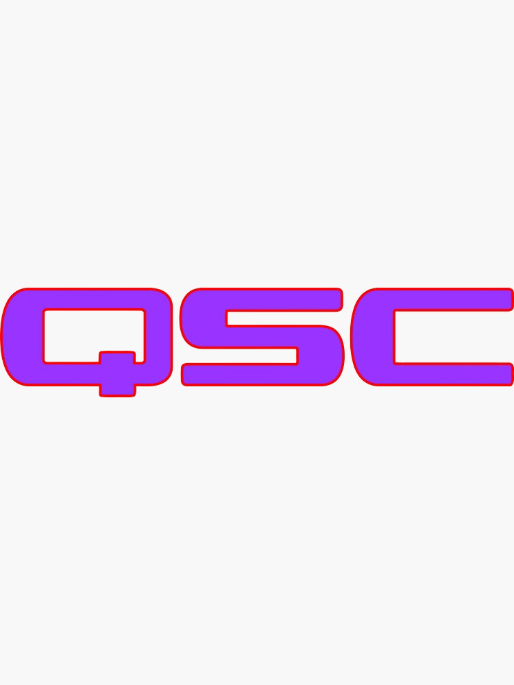 "QSC Purple Red subwoofer" Sticker for Sale by ZacKlawitter14 | Redbubble