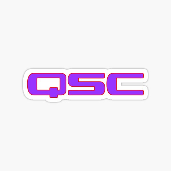 "QSC Purple Red subwoofer" Sticker for Sale by ZacKlawitter14 | Redbubble