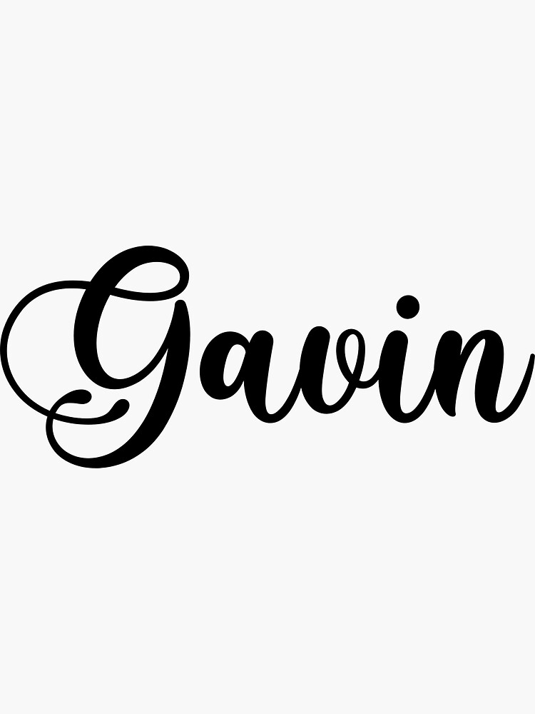 "Gavin Name - Handwritten Calligraphy" Sticker for Sale by YelenaStore ...