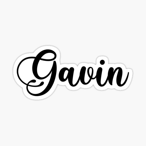 "Gavin Name - Handwritten Calligraphy" Sticker for Sale by YelenaStore ...