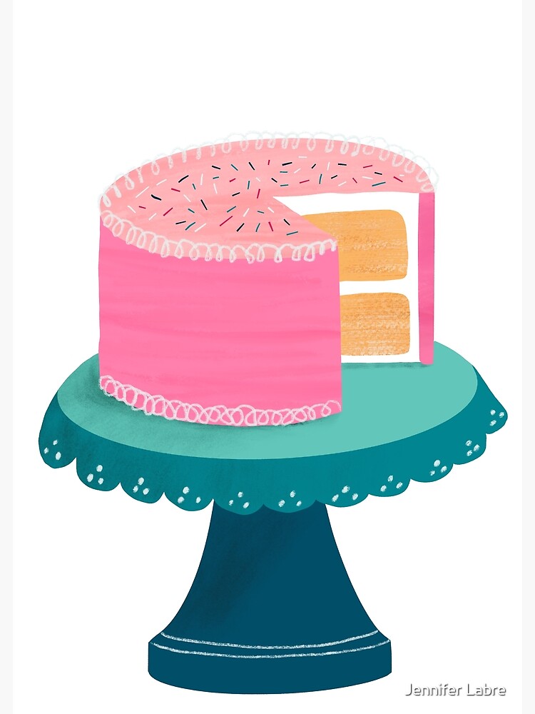 "Pink Birthday Cake" Poster for Sale by Jlabre | Redbubble