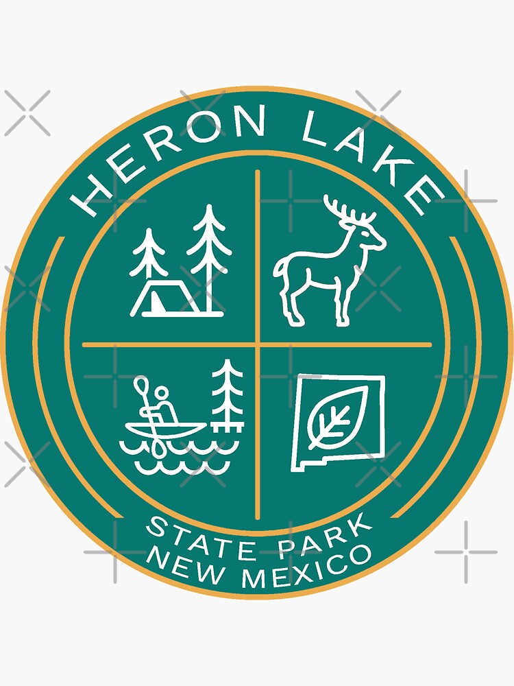 Heron Lake State Park Heraldic Logo Sticker For Sale By Vanyakar Redbubble