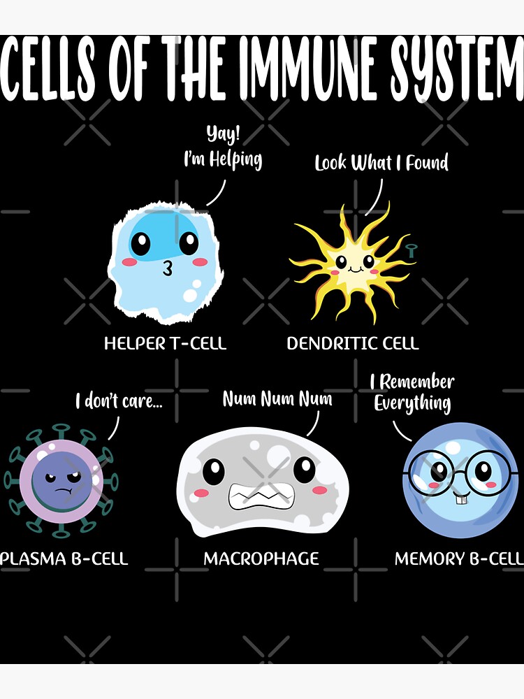 "Funny Nerdy Cells of Immune System Biology Science Teacher Geek ...