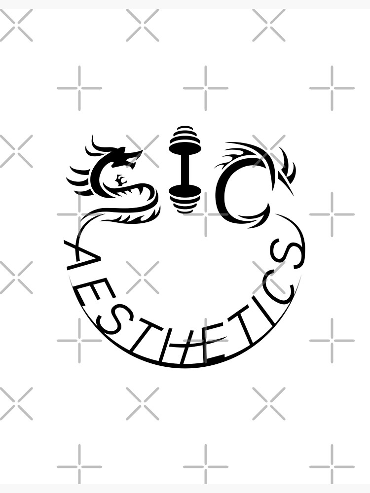 "SIC Aesthetics - Dragon With Dumbbell Logo" Sticker for Sale by ...