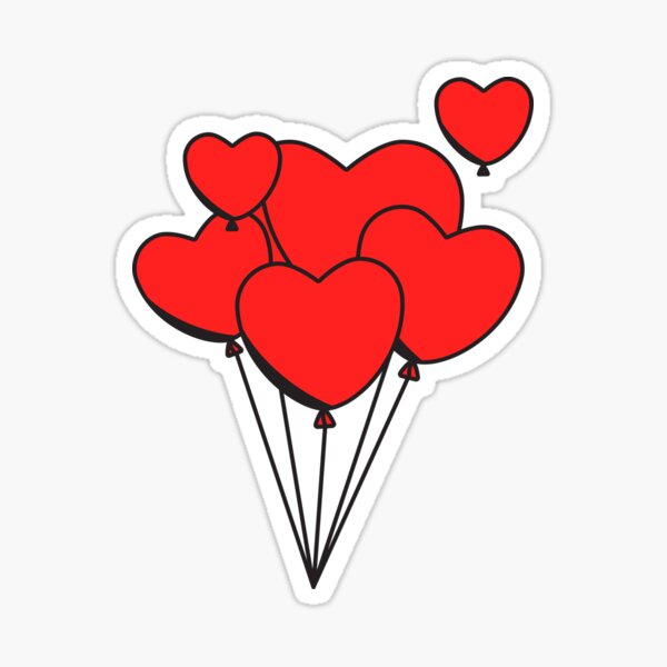 "heart balloon Logos" Sticker for Sale by MYFASHINSTYL | Redbubble