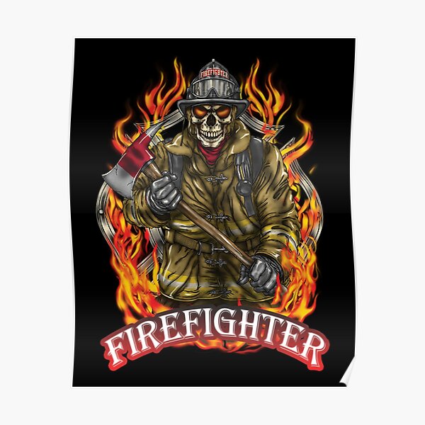 "firefighter" Poster for Sale by LovelyMoi | Redbubble