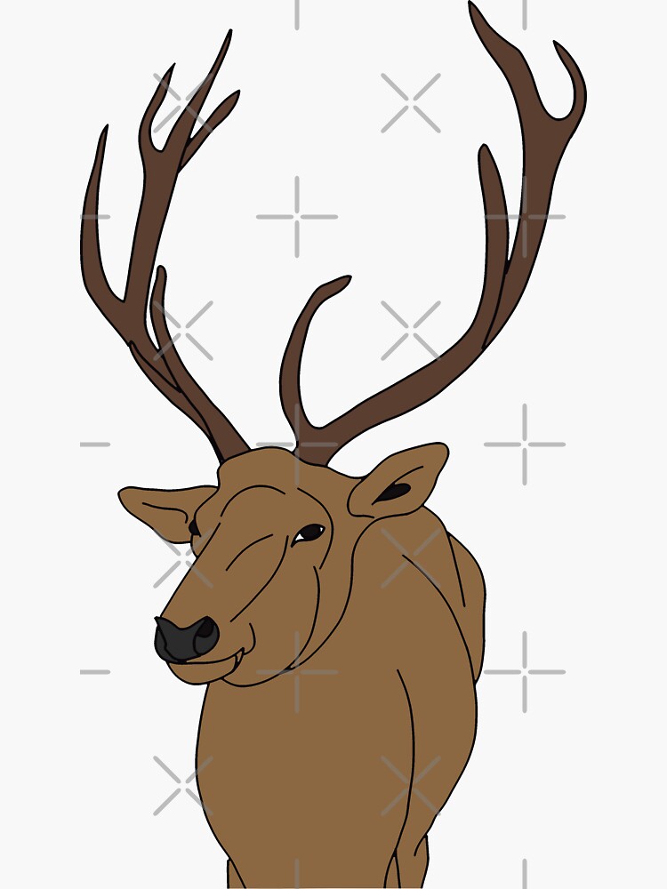 "Stag" Sticker for Sale by FreshWrinkle | Redbubble