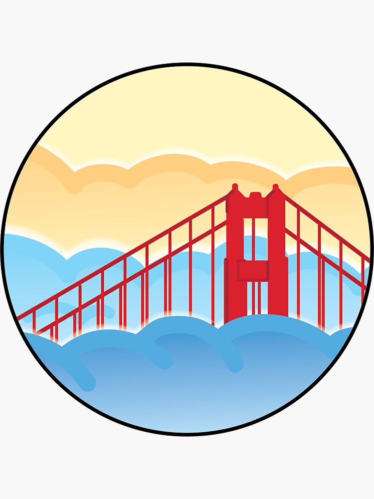 "Golden Gate Bridge" Sticker for Sale by megnance27 | Redbubble