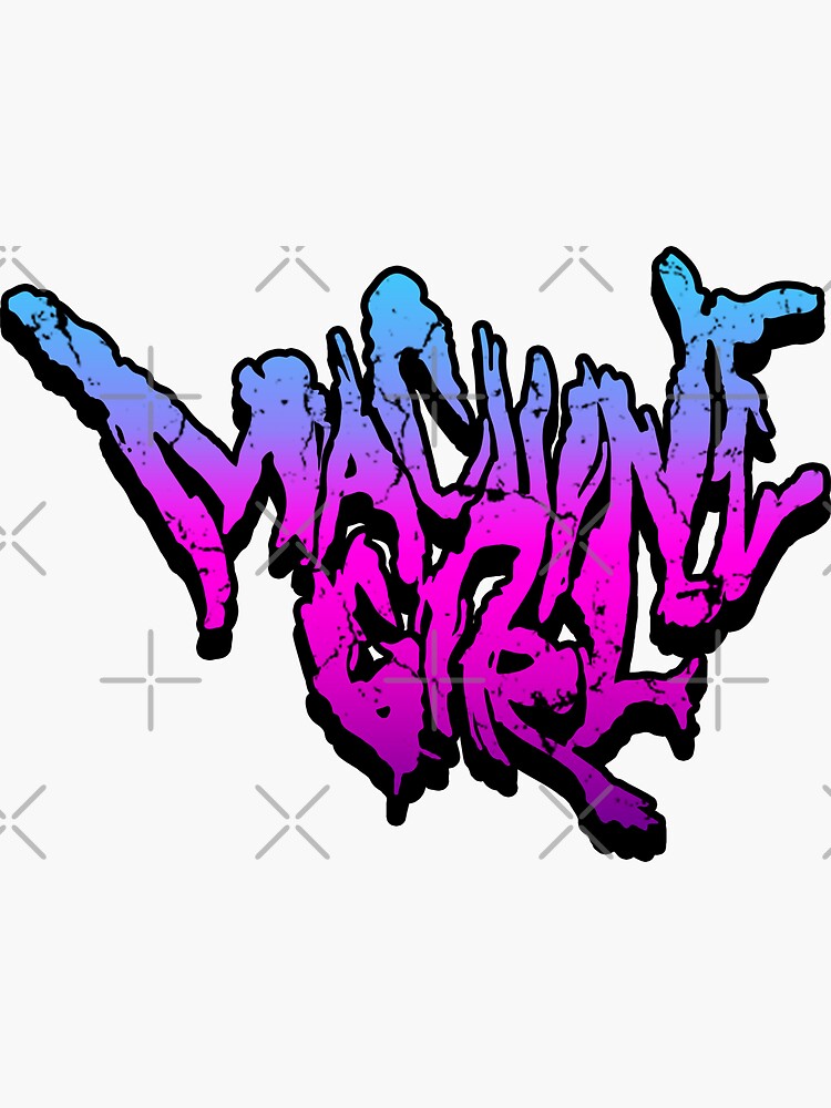"Machine Girl Band Merch" Sticker for Sale by xxXVintageXxx | Redbubble
