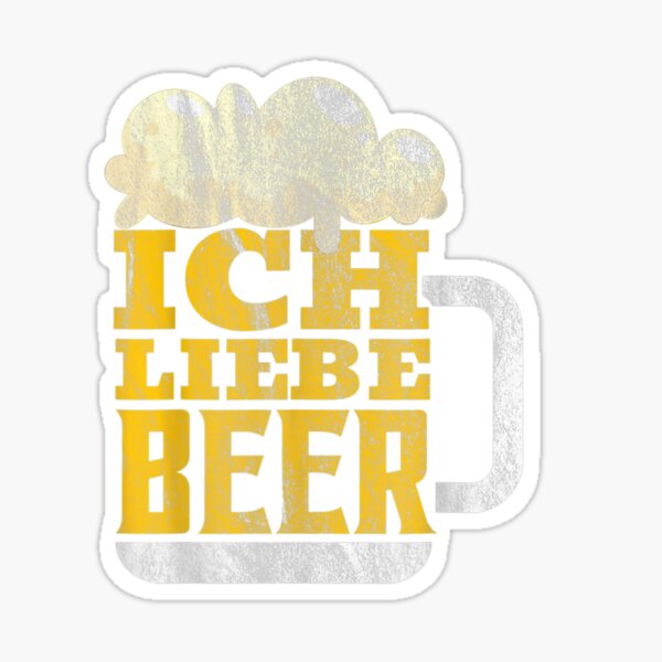 "Oktoberfest Ich Love Beer Retro German Bavarian Festival Dri " Sticker ...
