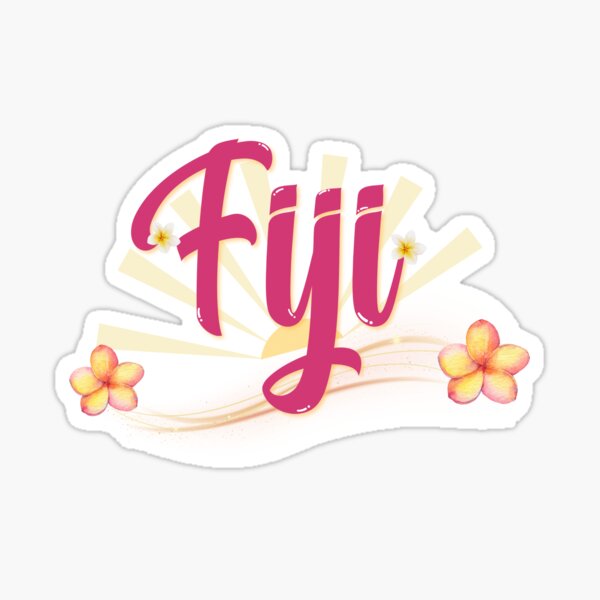 "Fiji" Sticker for Sale by PolyMicroMela | Redbubble